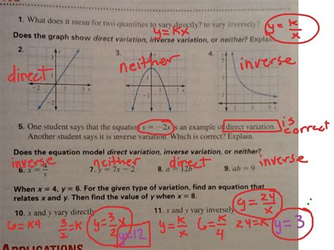 Showme Graphing Inverse Variation