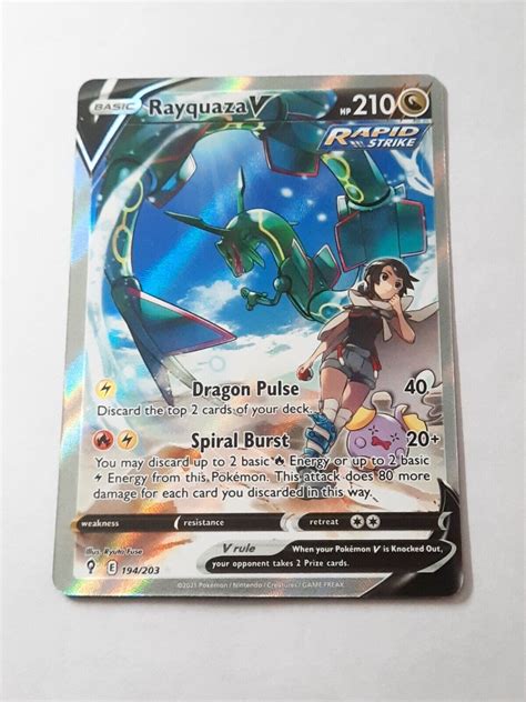 Pokemon Evolving Skies Rayquaza V Alt Art 194203 Rare Near Mint