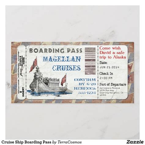 Ship Boarding Pass Clipart