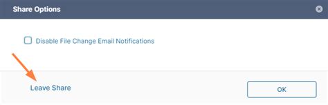 Leaving A Share FileCloud Docs Server