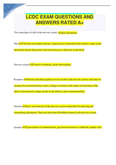 LCDC EXAM QUESTIONS AND ANSWERS RATED A LCDC Stuvia US