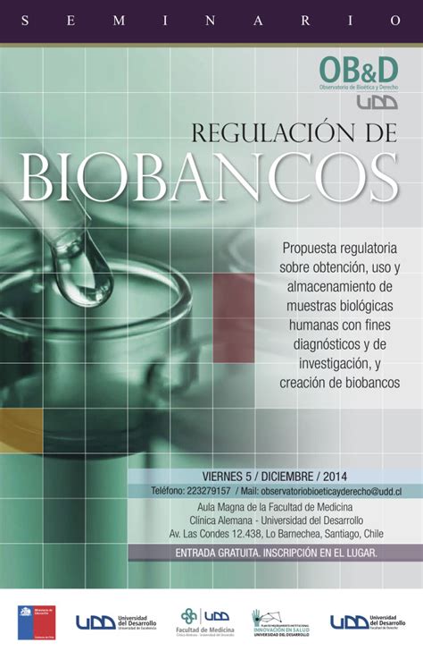 Biobancos Afiche Observatorio De Bioética Y Derecho