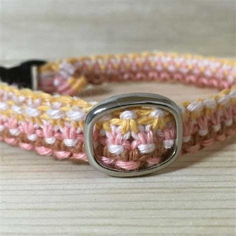 ヘンプの手作り猫首輪 手作り ミサンガ ヘンプ