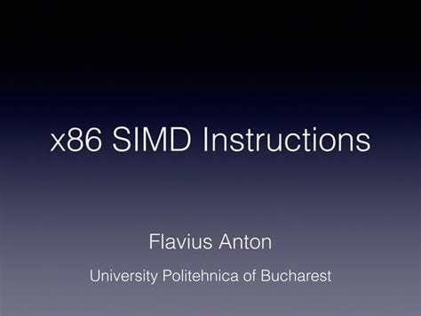 X86 Simd Instructions Pdf Computing Technology And Computing