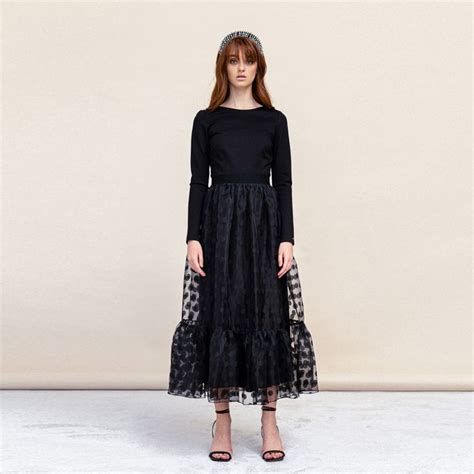 Polka Dot Organza Dress Nissa Wolf And Badger