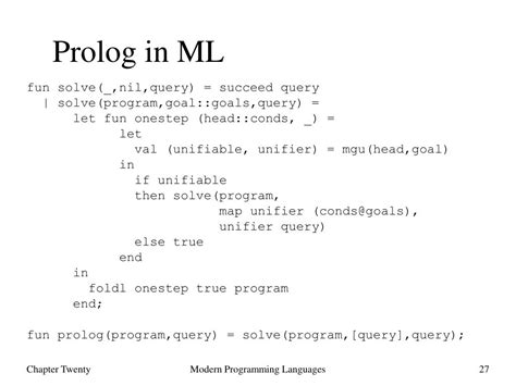 Ppt Implementing Prolog Powerpoint Presentation Free Download Id