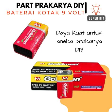 Jual Baterai Kotak Volt Baterai Prakarya Diy Holder Baterai Shopee Indonesia