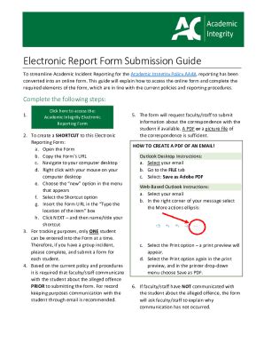 Fillable Online Electronic Report Form Submission Guide Fax Email Print