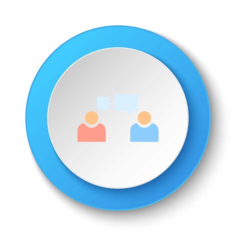Round Button For Web Icon Conversation Avatars Users Button Banner Round Badge Interface