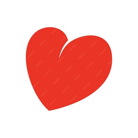 Forma De Corazón Rojo Símbolos De Amor Siluetas De Corazón Ilustración