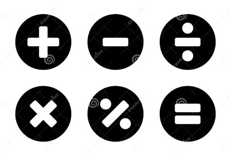Basic Mathematical Symbols Addition Subtraction Multiplication Division And Equality Icon