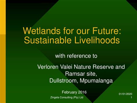 Ppt Wetlands For Our Future Sustainable Livelihoods Powerpoint