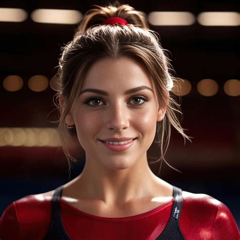Premium Photo Woman Gymnast Smiling