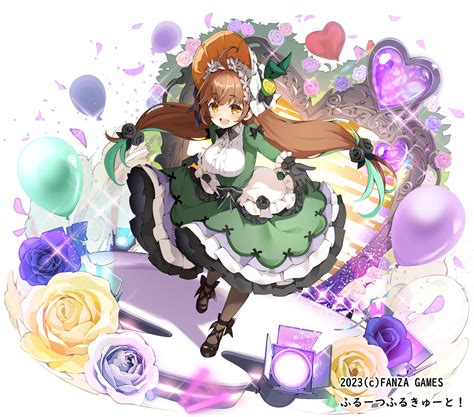 Safebooru 1girl D Ahoge Apron Balloon Black Bow Black Flower Black