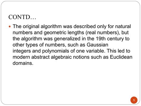 Eucledian Algorithm For Gcd Of Integers And Polynomials Pptx Computing Technology And Computing