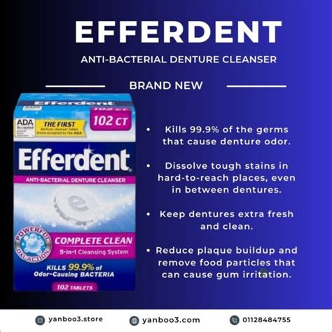 Efferdent Anti Bacterial Denture Cleanser Yanboo3