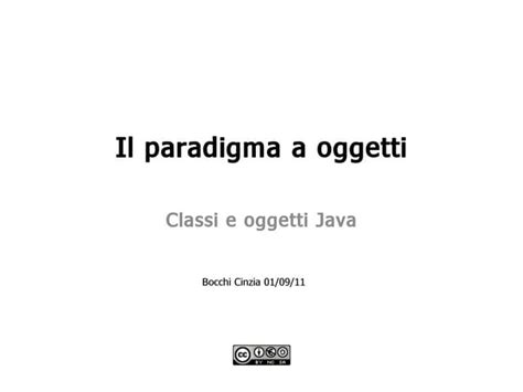 Classi E Oggetti Java Ppt