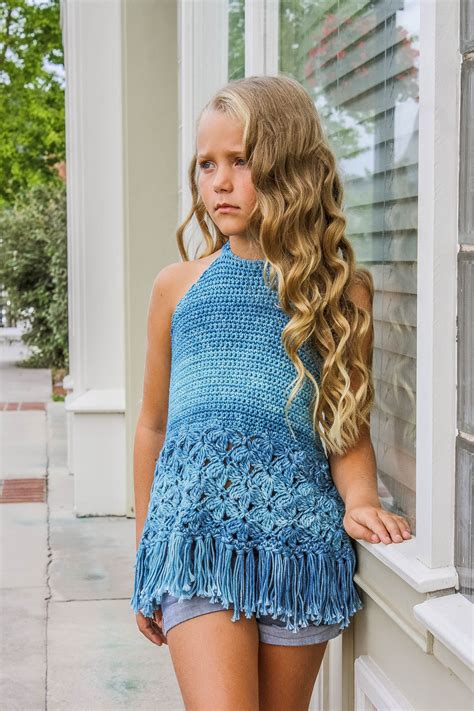 Boho Crochet Halter Top Pattern Girls Crochet Top Pattern Etsy