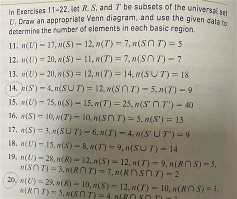 Solved In Exercises Let R S And T Be Subsets Of The Chegg