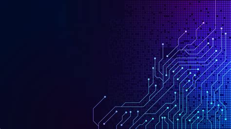 Abstract Blue Circuit Board Technology Futuristic Connection System