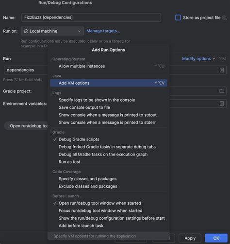 运行调试配置：gradle Intellij Idea 文档