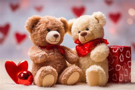 Premium Ai Image A Brown Teddy Bear With A Red Bow Tie And A Brown