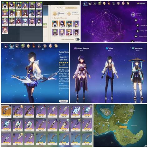 AR10 Yelan Aqua C1 Raiden Scara Genshin Account Video Gaming Video