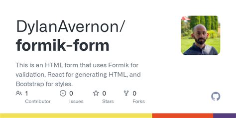 GitHub DylanAvernon Formik Form This Is An HTML Form That Uses Formik For Validation React