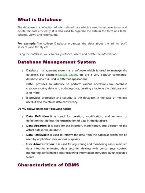 Databasenotesclass Pdf Databases Inheritance Object Oriented