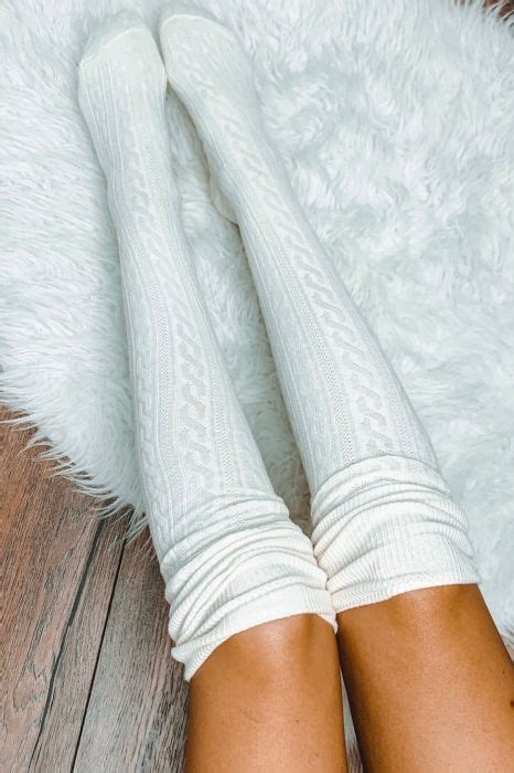 Knee High Socks High Socks Outfits Knee High Socks White Thigh High
