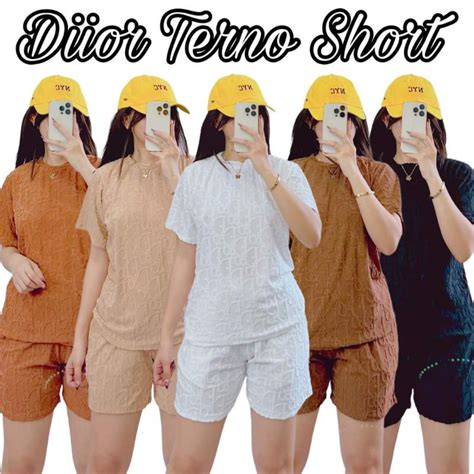Jinky Plain Embossed Roundneck Basic Top Terno Highwaist Short Coords