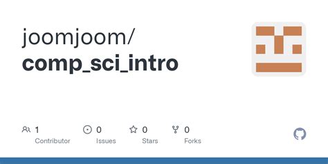 GitHub Joomjoom Comp Sci Intro