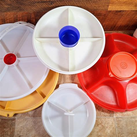 Vintage Tupperware Party Platter Sealable Charcuterie Tray 1970s