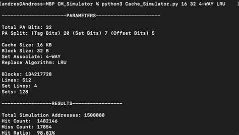 Cache Memory Simulator Projects