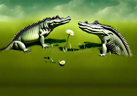 Crocodile Generative AI Illustration Stock Illustration Illustration