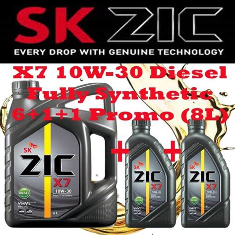C[nsk Zic X7 10w 30 Diesel Fully Synthetic 6 1 1 Promo 8liters