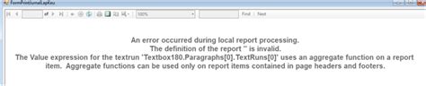 Problem In Calculating Total Of Textbox In Tablix Report Rdlc