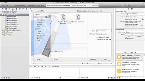 Ios Login Screen Tutorial Xcode 5 Ios 7 Attach A Viewcontroller