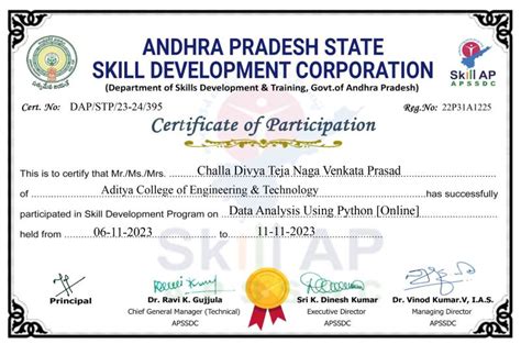 Challa Divya Teja Naga Venkata Prasad On Linkedin Pythonjourney Apsdc