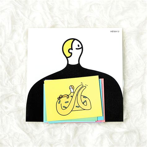 Henau Illustration Removable Sticker Pack 1 9 Pieces 設計館 Henau 貼紙