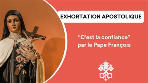 Exhortation apostolique du Pape François C est la confiance