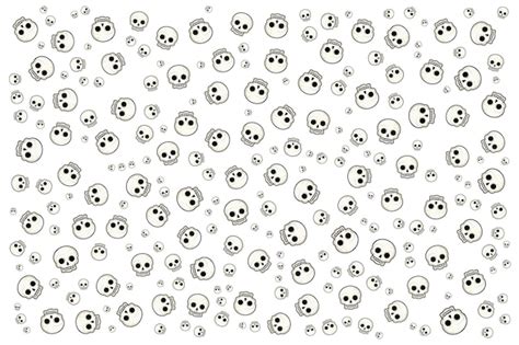 Premium Vector Abstract Cute Skull Head Seamless Pattern Background