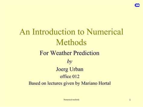 PPT An Introduction To Numerical Methods PowerPoint Presentation Free Download ID 1323751
