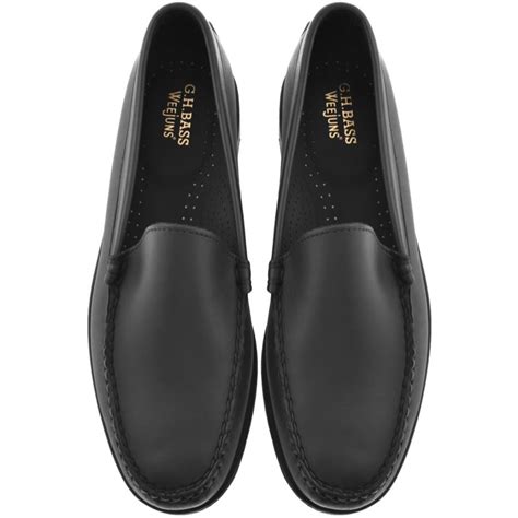 Gh Bass Weejun Heritage Loafers Black Mainline Menswear