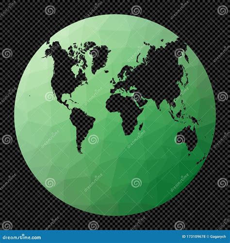 Low Poly Map Of The World Stock Vector Illustration Of Creative 173109678