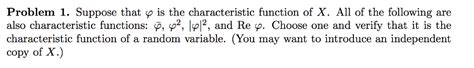 Solved Problem Suppose that φ is the characteristic Chegg