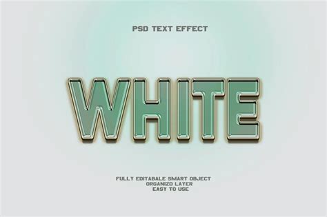 Premium Psd Editable White Text Effect With White Background Psd