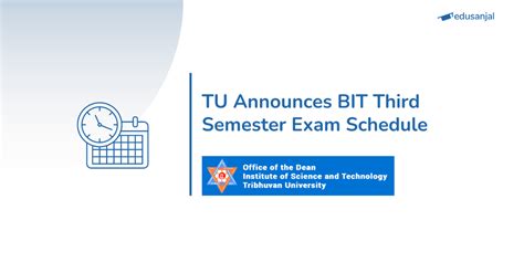 BIT Third Semester Exam Schedule TUIoST Edusanjal