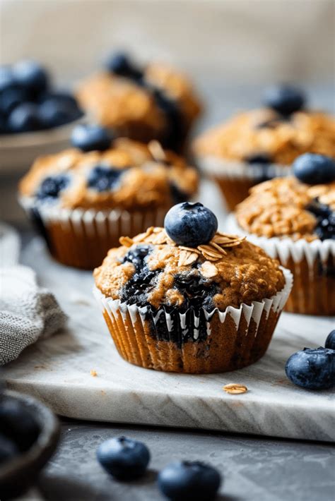 Healthy Blueberry Oatmeal Muffins Recipe