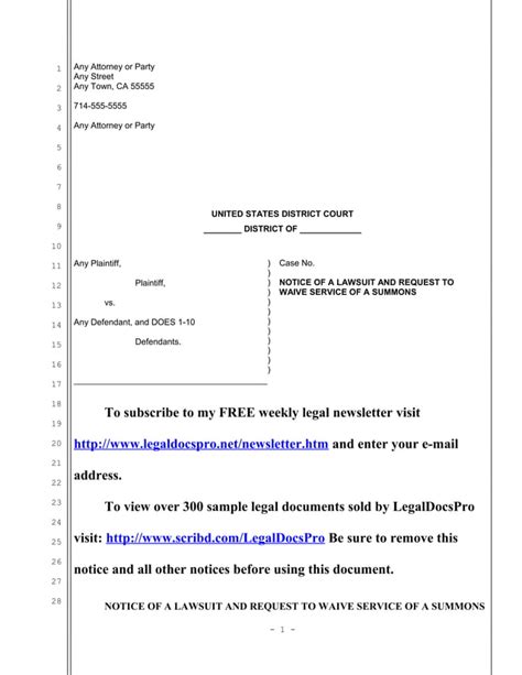 Sample Lawsuit Letter At Raymond Irwin Blog